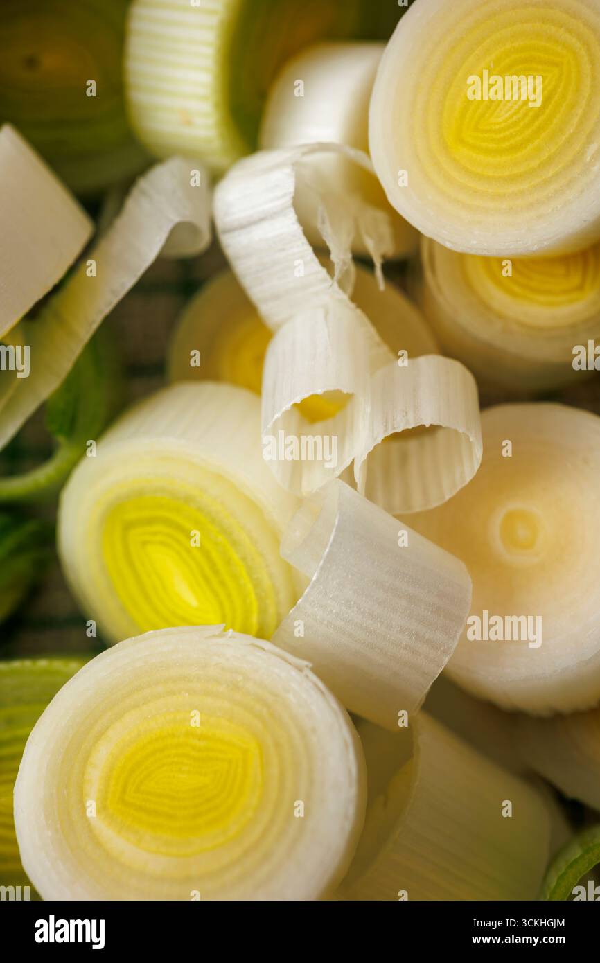 Top view leeks in hi-res stock photography and images - Alamy