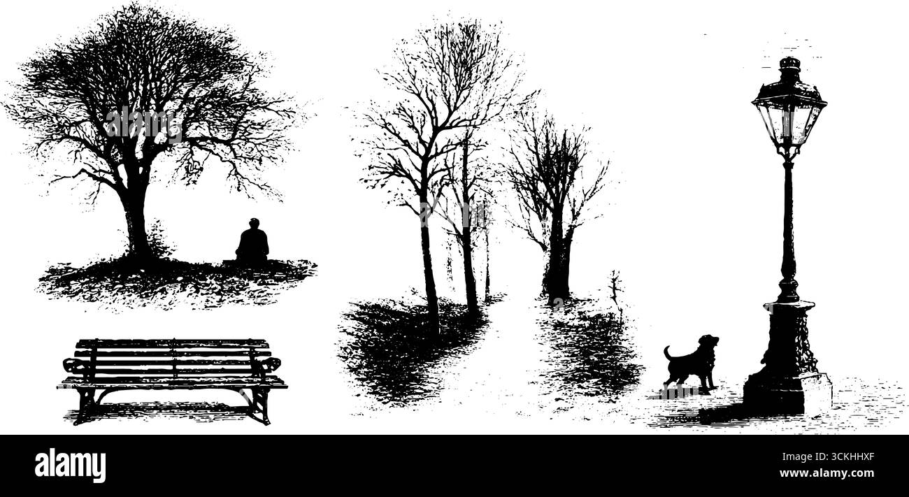 Serene natural park Cut Out Stock Images & Pictures - Alamy