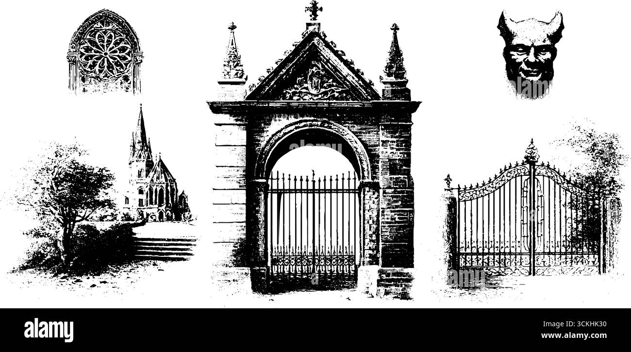 Gothic ornamental designs Stock Vector Images - Alamy