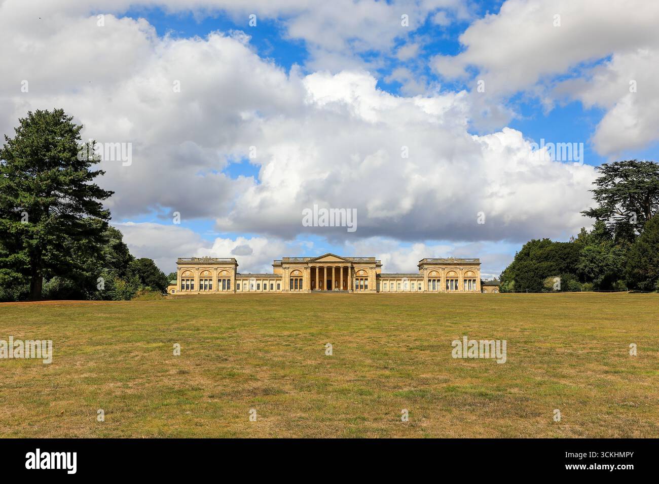 The view towards the south elevation of Stowe House, Stowe Gardens ...