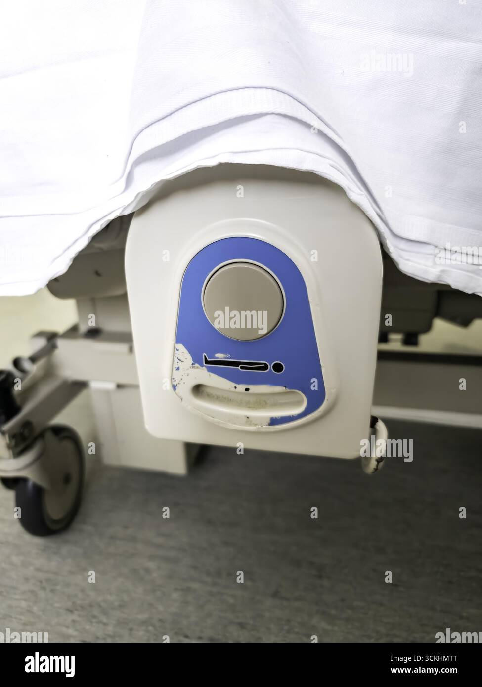 Articulated hospital bed in hospital, rehabilitation and comfort Stock ...