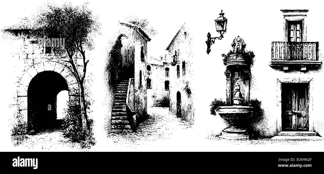 Timeless streetscape Stock Vector Images - Alamy