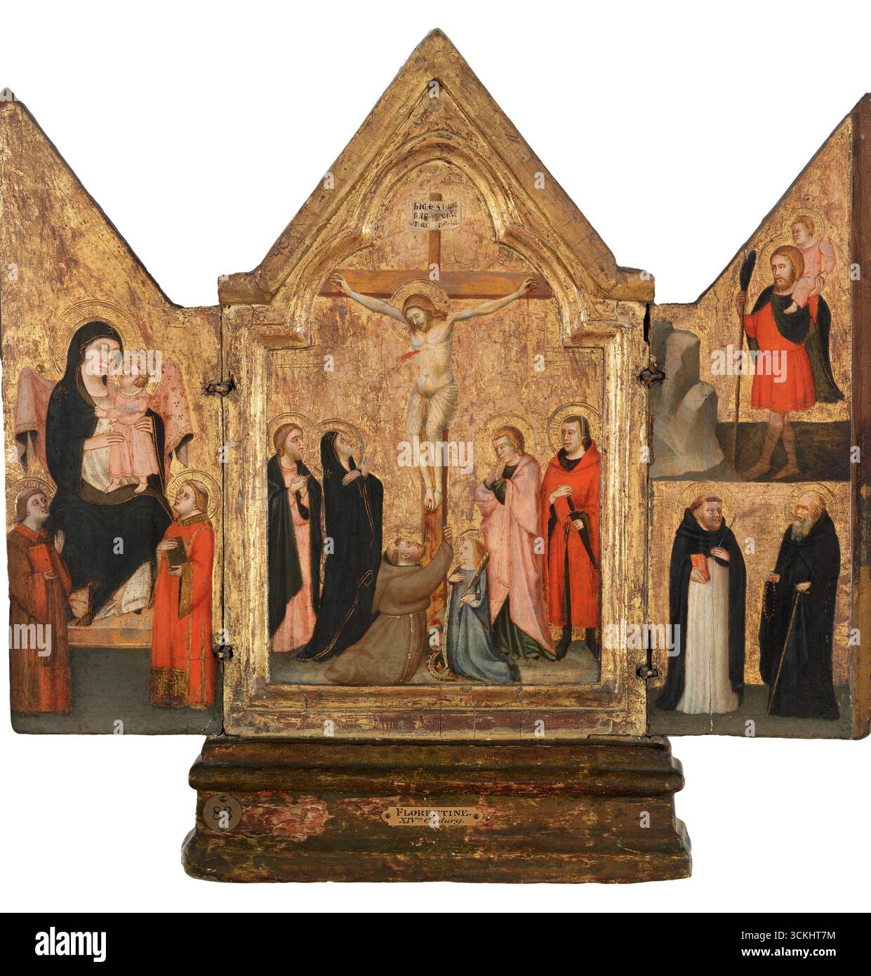 Triptych with the Crucifixion and Saints. Master of the San Quirico ...