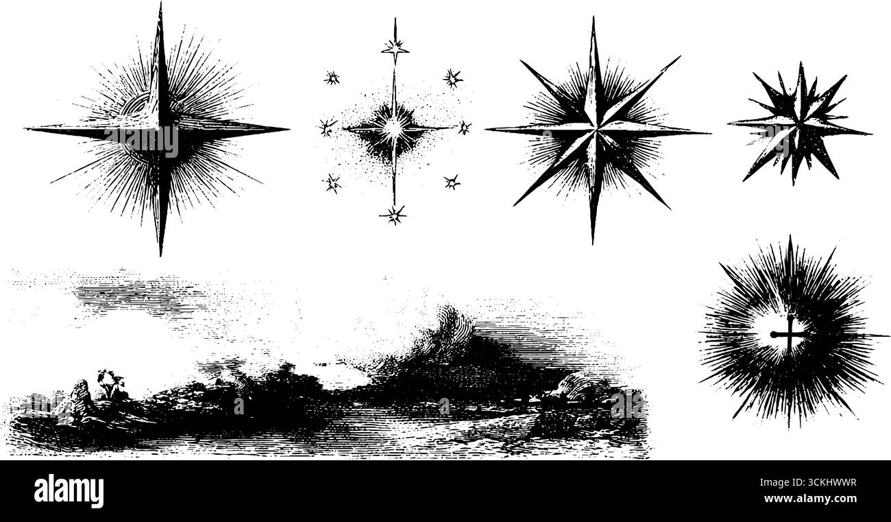 Vintage starlight effects design hi-res stock photography and images ...