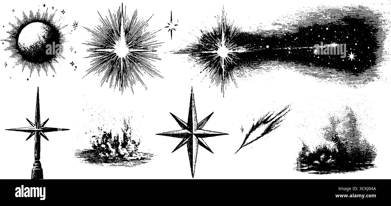 Vintage starlight effects design hi-res stock photography and images ...