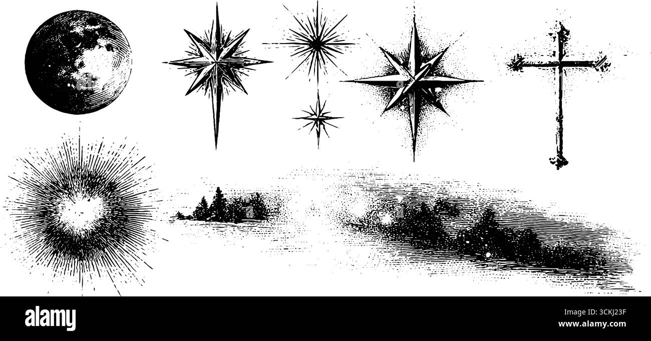 Vintage starlight effects design hi-res stock photography and images ...