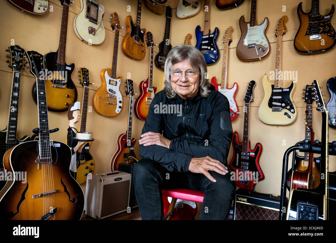 Swedish guitarist and song writer Janne Schaffer photographed at Halkan ...