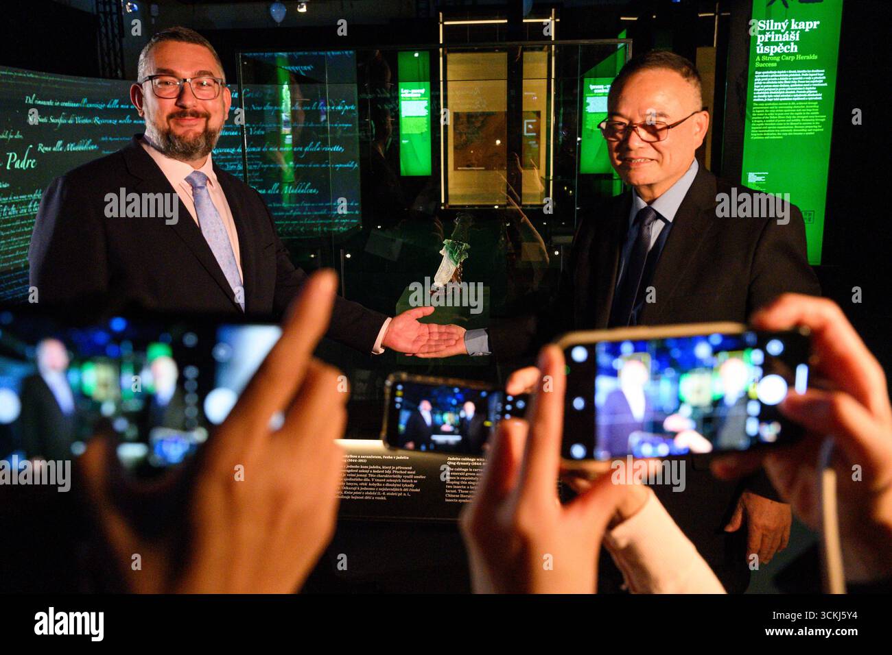 Michal Lukes (left), director of the National Museum in Prague, and ...