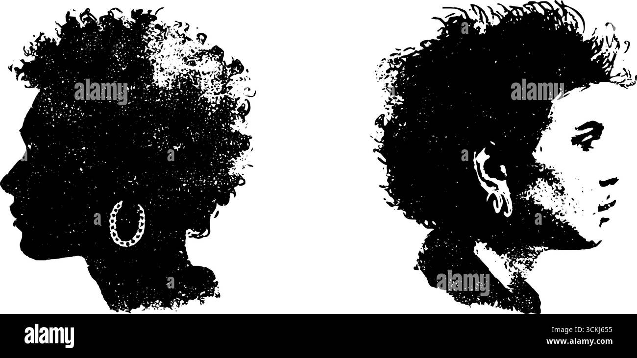 Black and white punk stencil art set for urban design and decor Stock ...