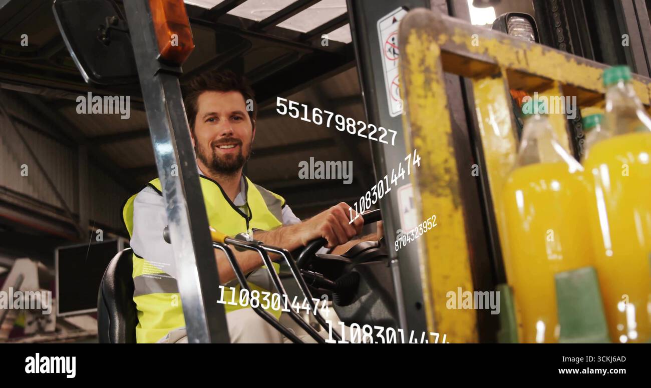 Operating forklift wearing vest hi-res stock photography and images - Alamy