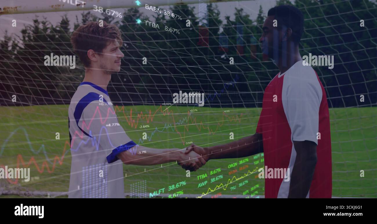 Male soccer players shaking hi-res stock photography and images - Alamy