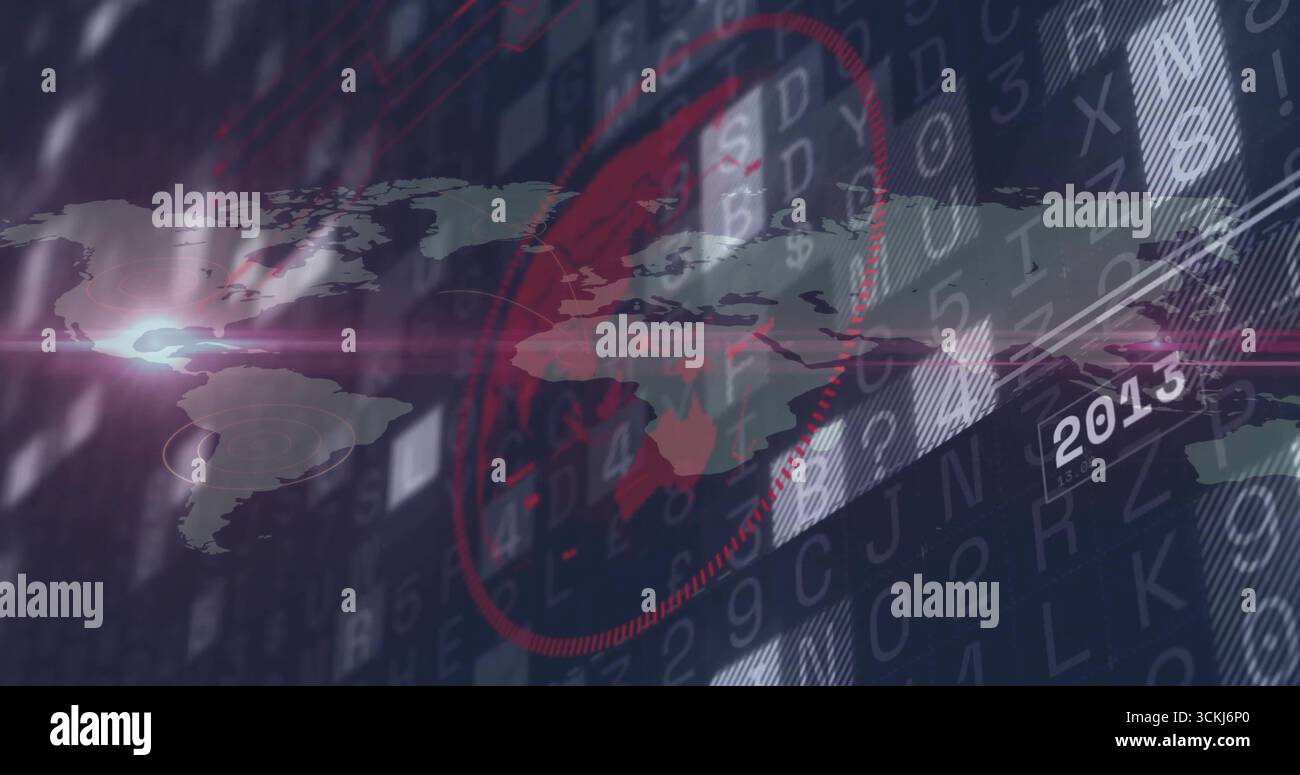 Futuristic cyber threat map highlighting hi-res stock photography and ...