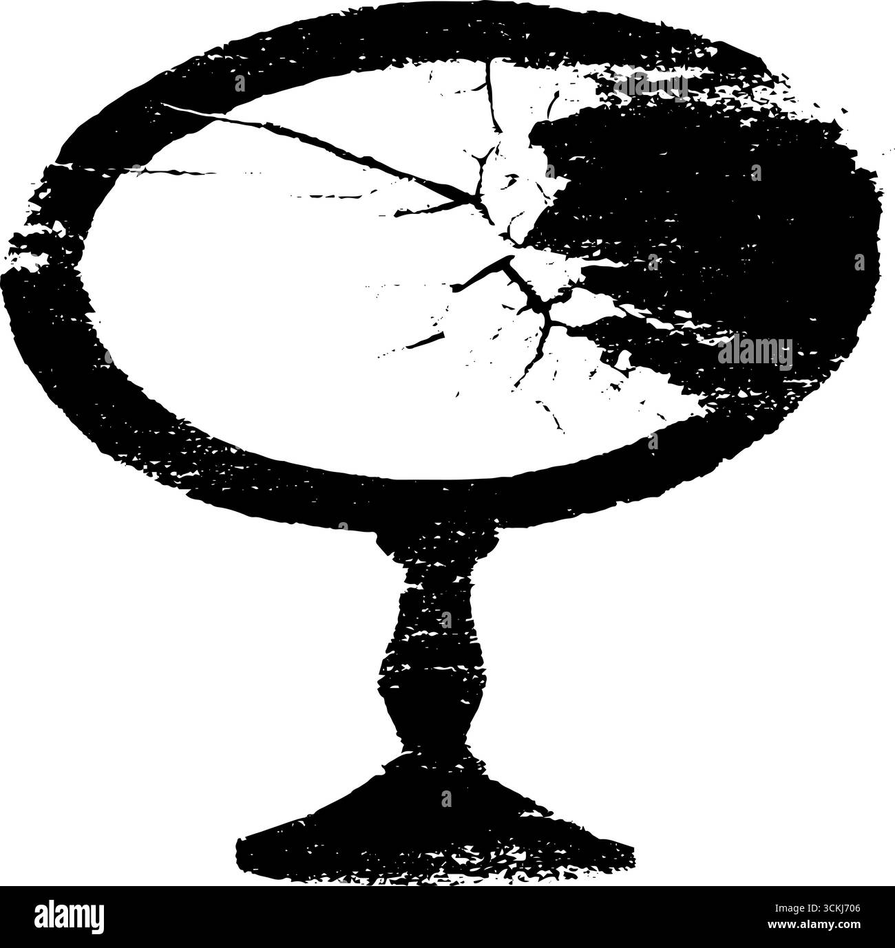 Broken mirror stencil collection in black and white for urban grunge ...