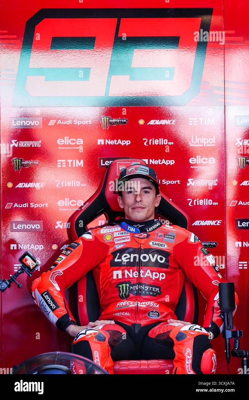 Marc Marquez of Spain and Ducati Lenovo Team seen during MotoGP GP16 ...