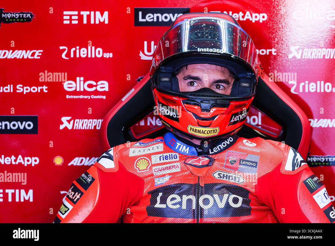 Marc Marquez of Spain and Ducati Lenovo Team seen during MotoGP GP16 ...