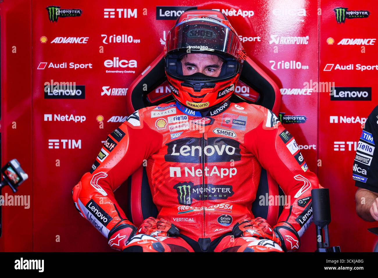 Marc Marquez of Spain and Ducati Lenovo Team seen during MotoGP GP16 ...