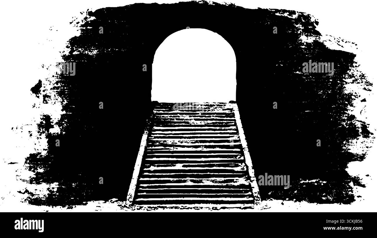 Stairway ruins Stock Vector Images - Alamy