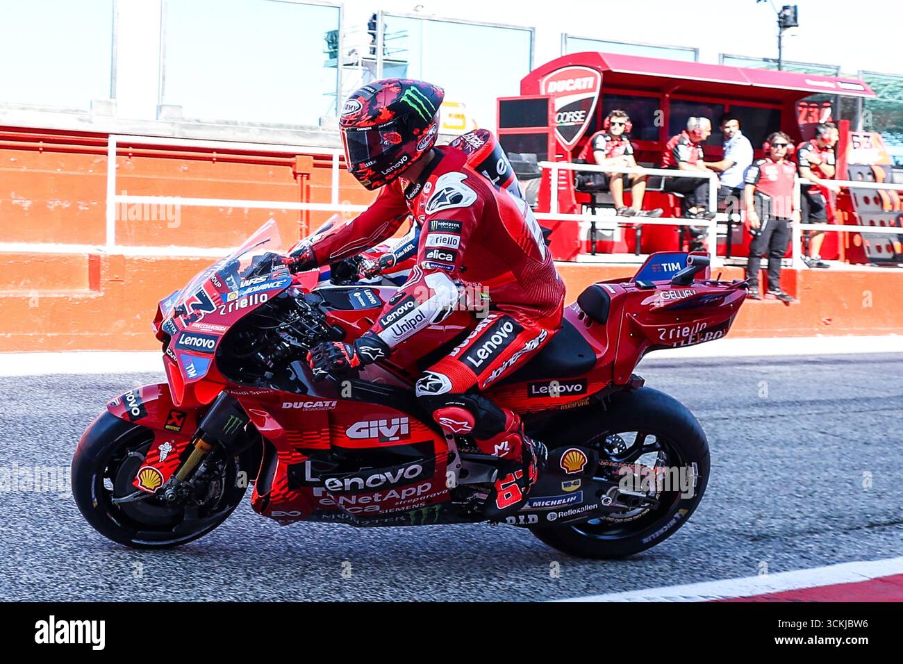 Francesco Pecco Bagnaia of Italy and Ducati Lenovo Team seen during ...