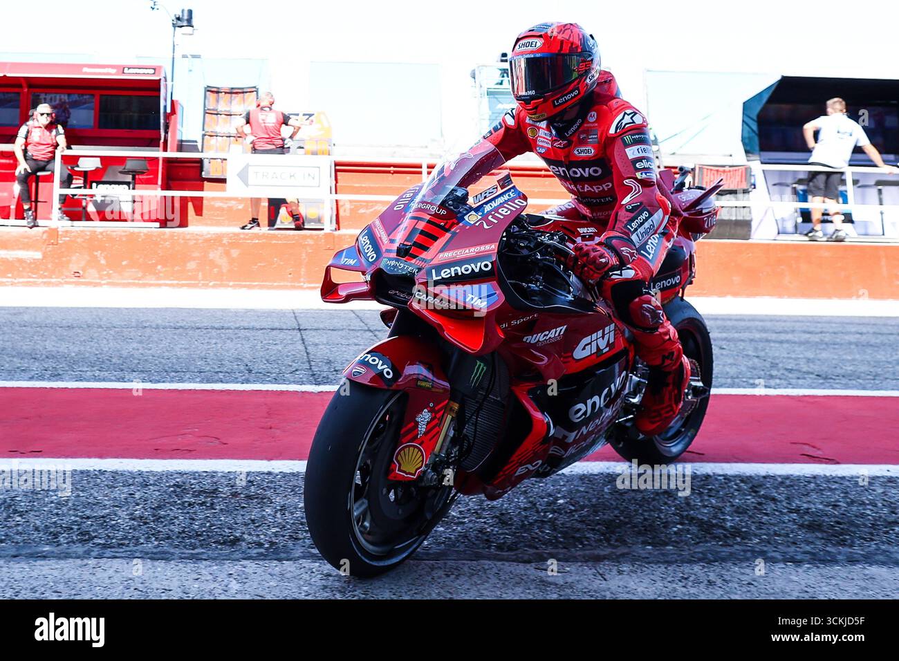 Francesco Pecco Bagnaia of Italy and Ducati Lenovo Team seen during ...