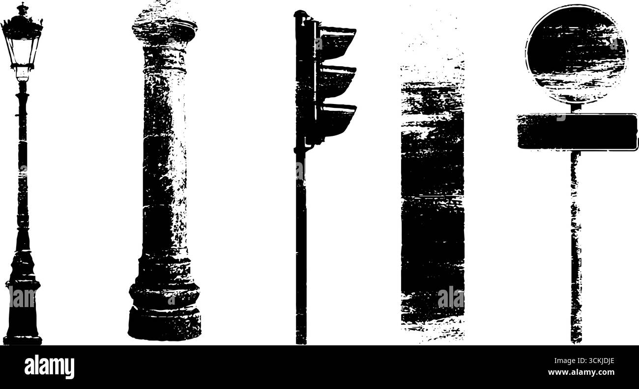 Vintage street lamp stencil hi-res stock photography and images - Alamy