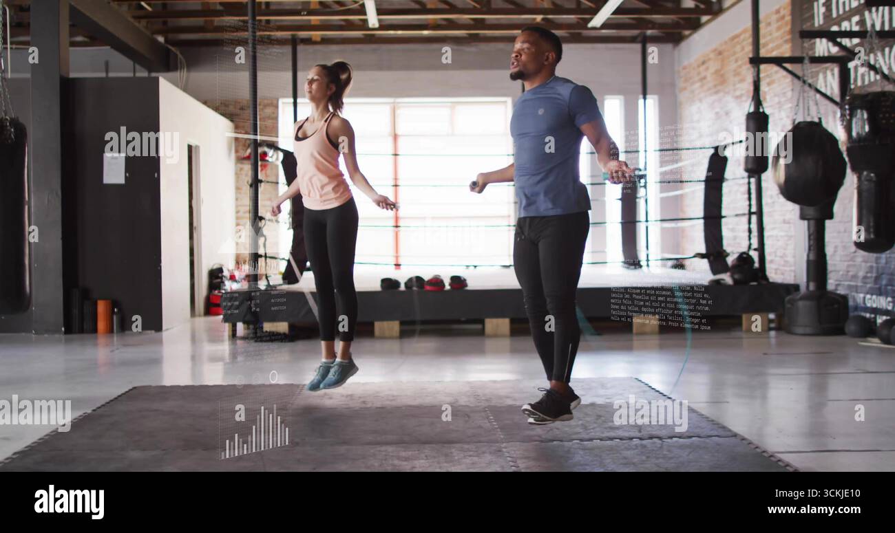 Female athletes synchronizing fitness training hi-res stock photography ...