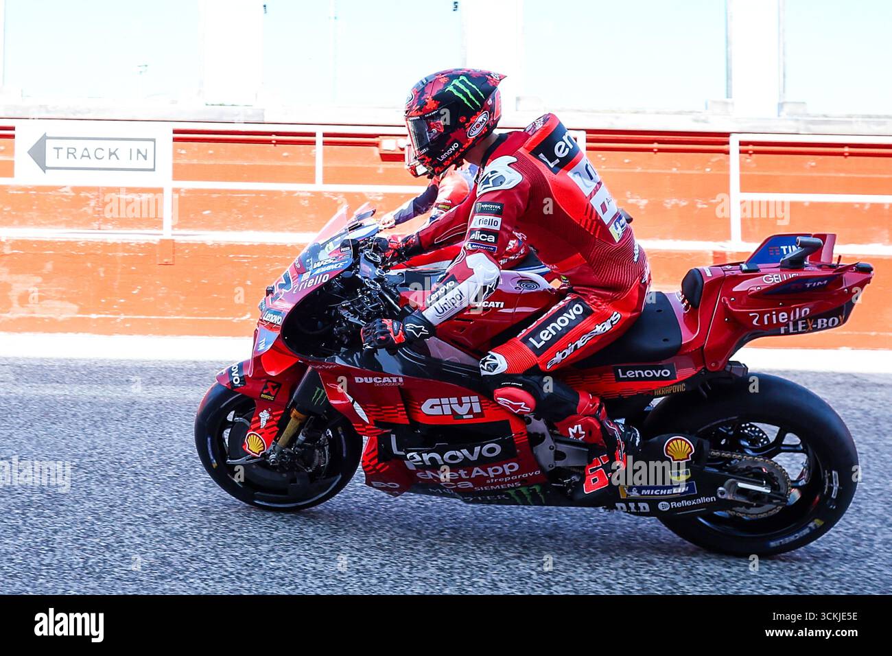 Francesco Pecco Bagnaia of Italy and Ducati Lenovo Team seen during ...