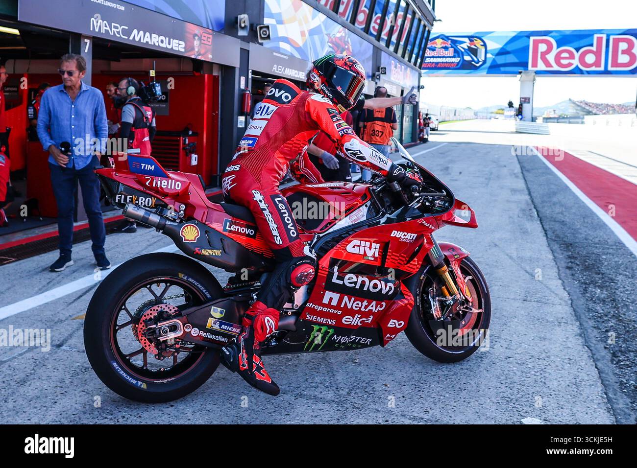 Marc Marquez of Spain and Ducati Lenovo Team seen during MotoGP GP16 ...