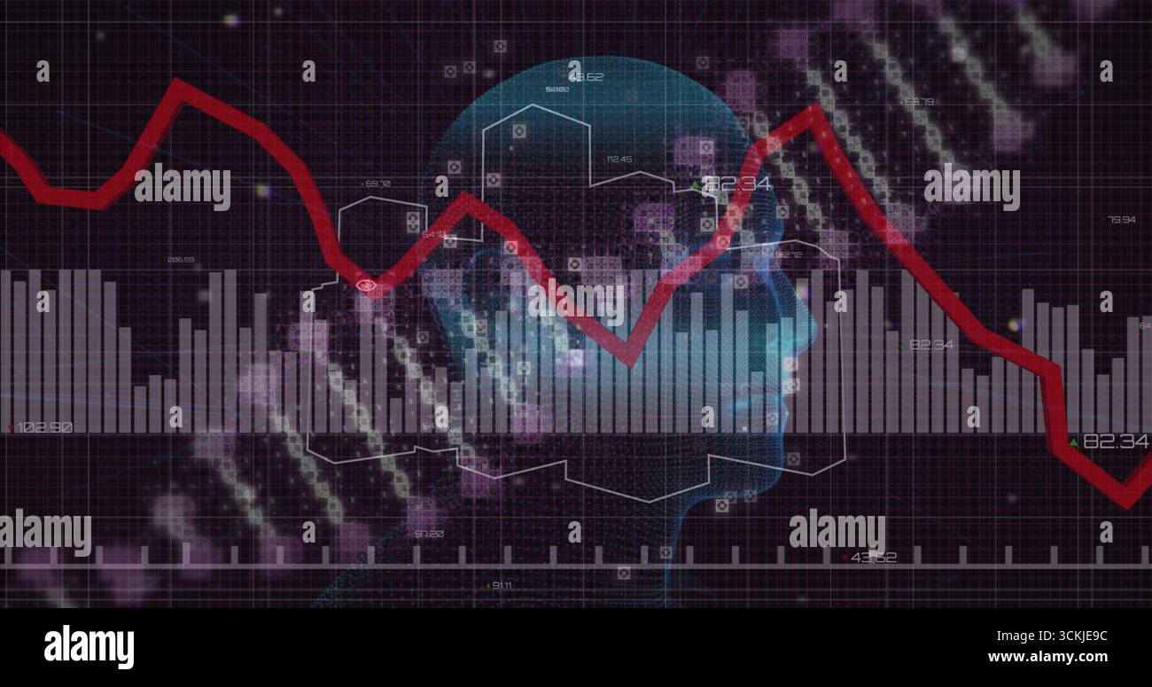 Wireframe head floating in hi-res stock photography and images - Alamy