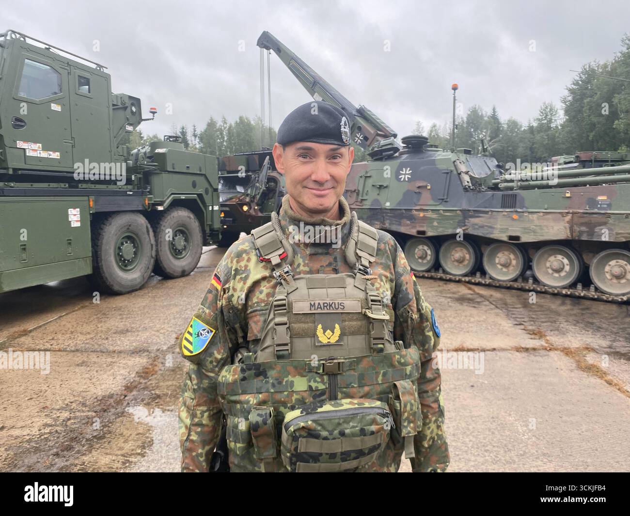 12 September 2025, Lithuania, Panevezys: Brigadier General David Markus ...