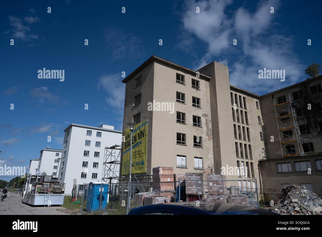 Prora, Germany. 12th Sep, 2025. View of the former Block 5 of the ...
