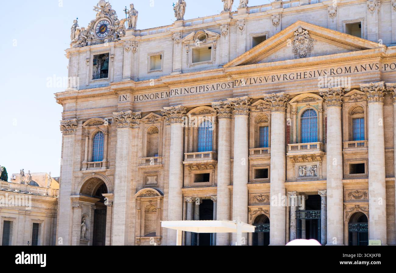 St. Peter's Basilica Vatican architecture building facade columns Stock ...