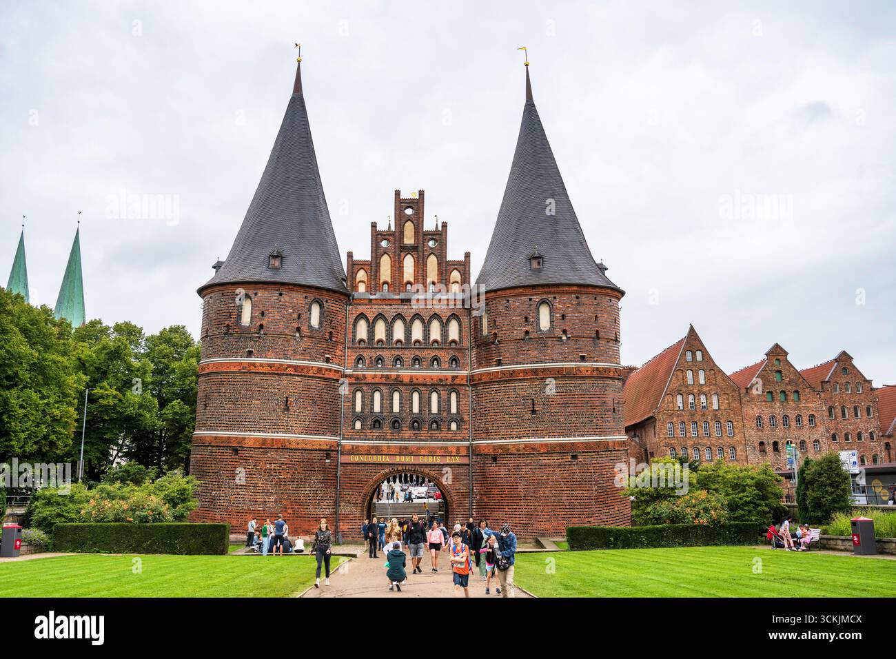 East elevation of medieval Holsten Gate marking the western boundary of ...