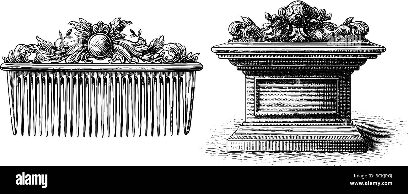 Renaissance comb Stock Vector Images - Alamy