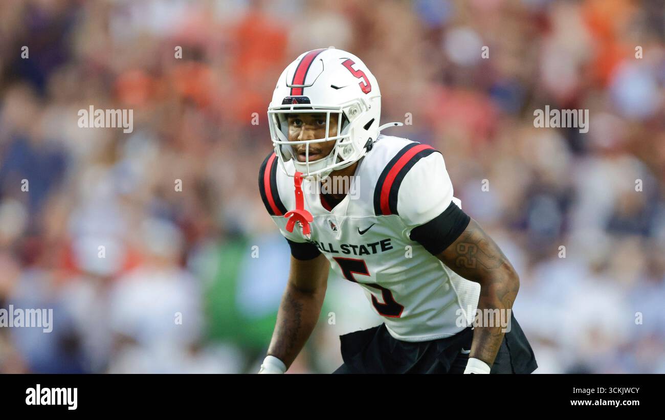 Ball State defensive back Roman Pearson (5) defends during the first ...