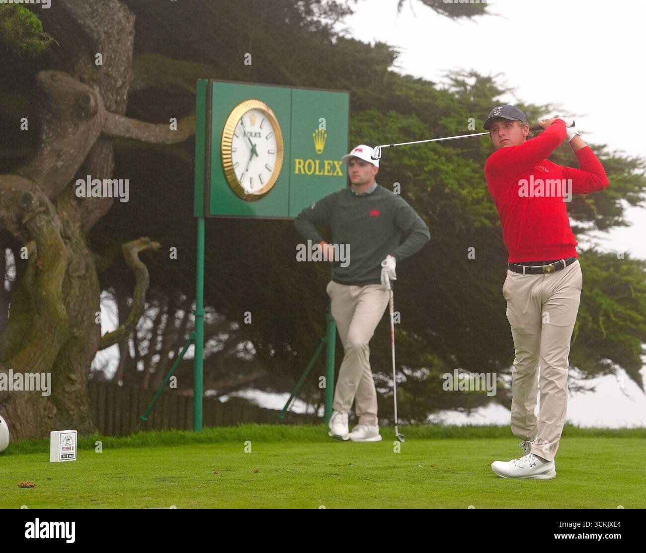 PEBBLE BEACH, CA - SEPTEMBER 07: Team USA golfer Jacob Modleski plays ...