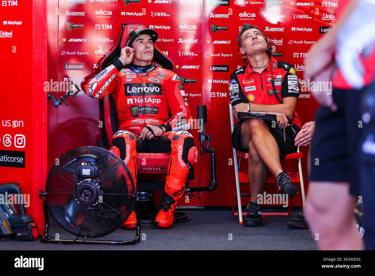 Marc Marquez of Spain and Ducati Lenovo Team seen during MotoGP GP16 ...