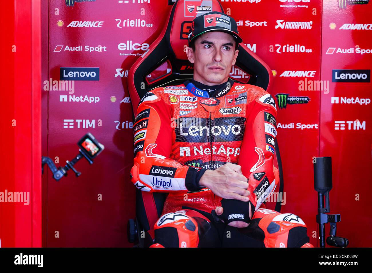 Marc Marquez of Spain and Ducati Lenovo Team seen during MotoGP GP16 ...