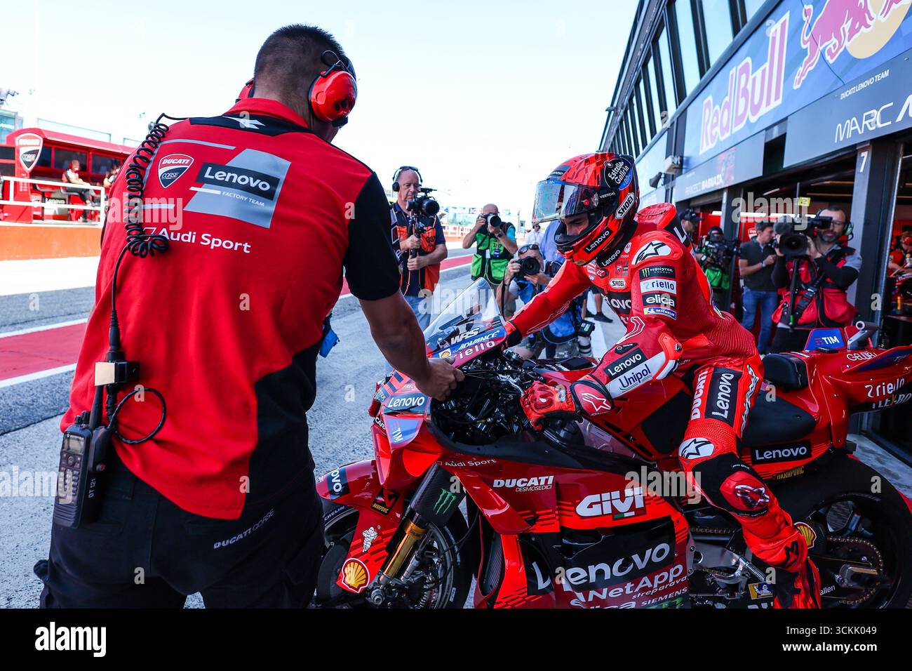 Marc Marquez of Spain and Ducati Lenovo Team seen during MotoGP GP16 ...