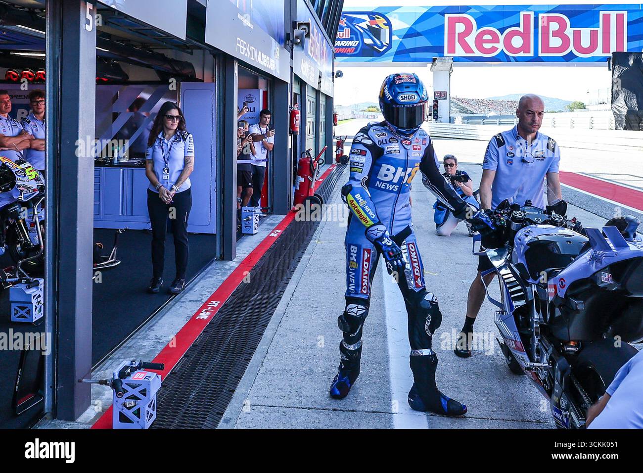 Alex Marquez of Spain and BK8 Gresini Racing MotoGP seen during MotoGP ...
