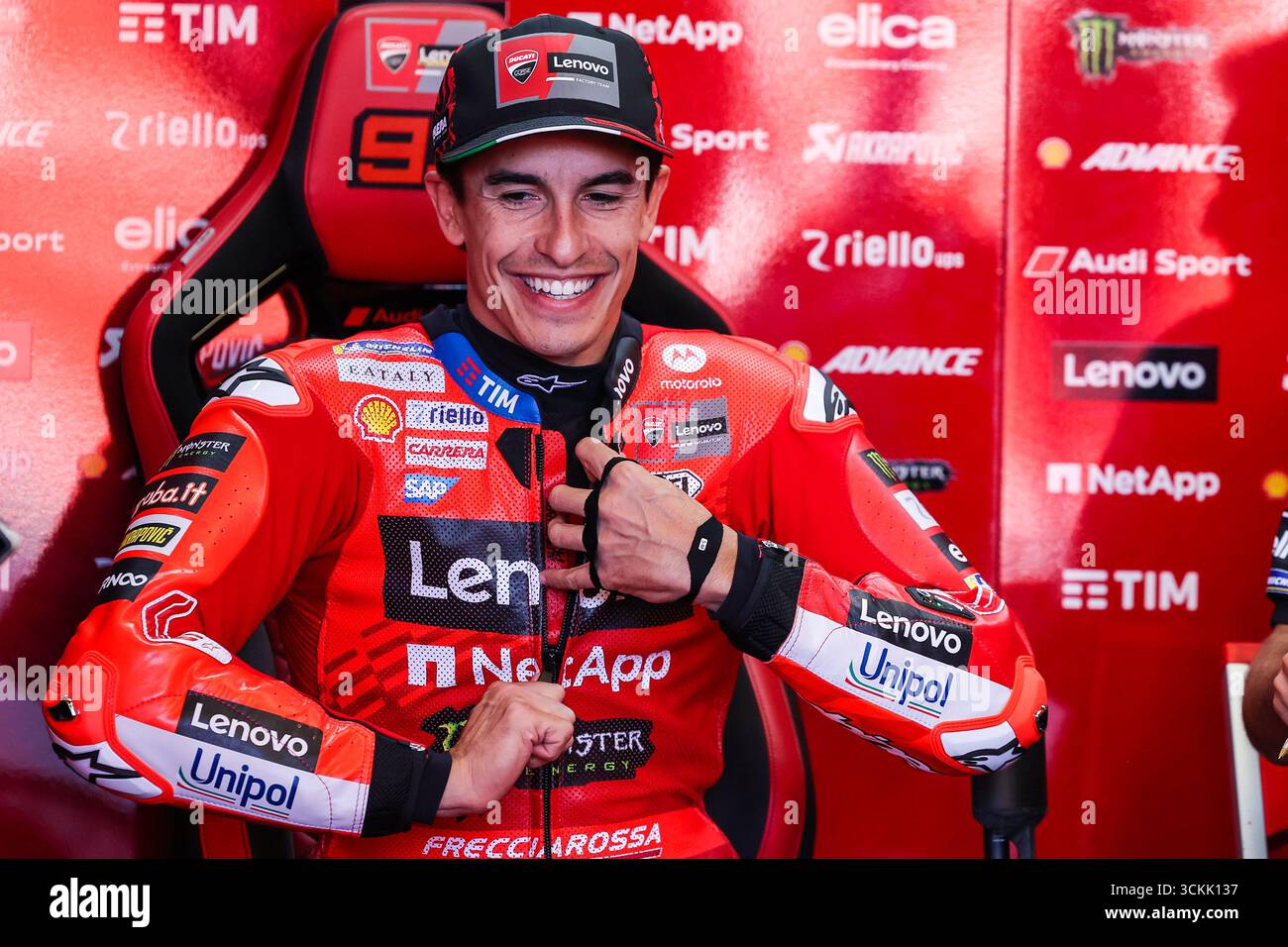 Marc Marquez of Spain and Ducati Lenovo Team seen during MotoGP GP16 ...