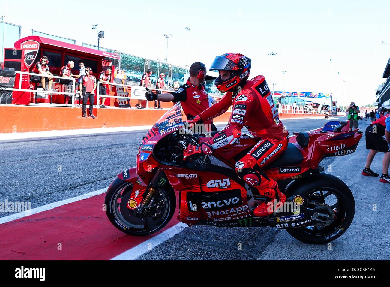 Marc Marquez of Spain and Ducati Lenovo Team seen during MotoGP GP16 ...