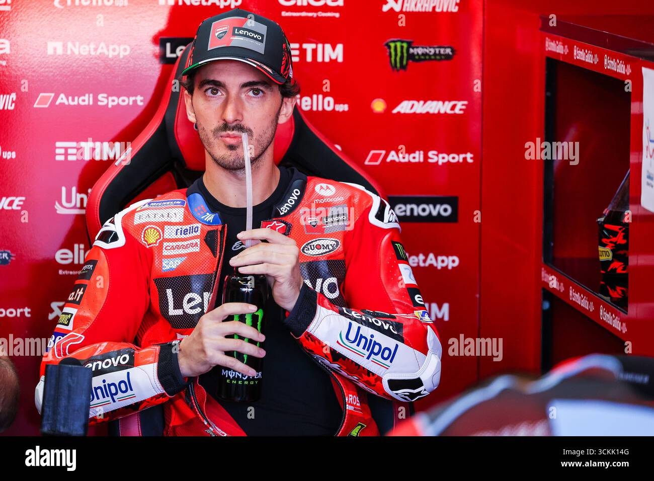 Francesco Pecco Bagnaia of Italy and Ducati Lenovo Team seen during ...