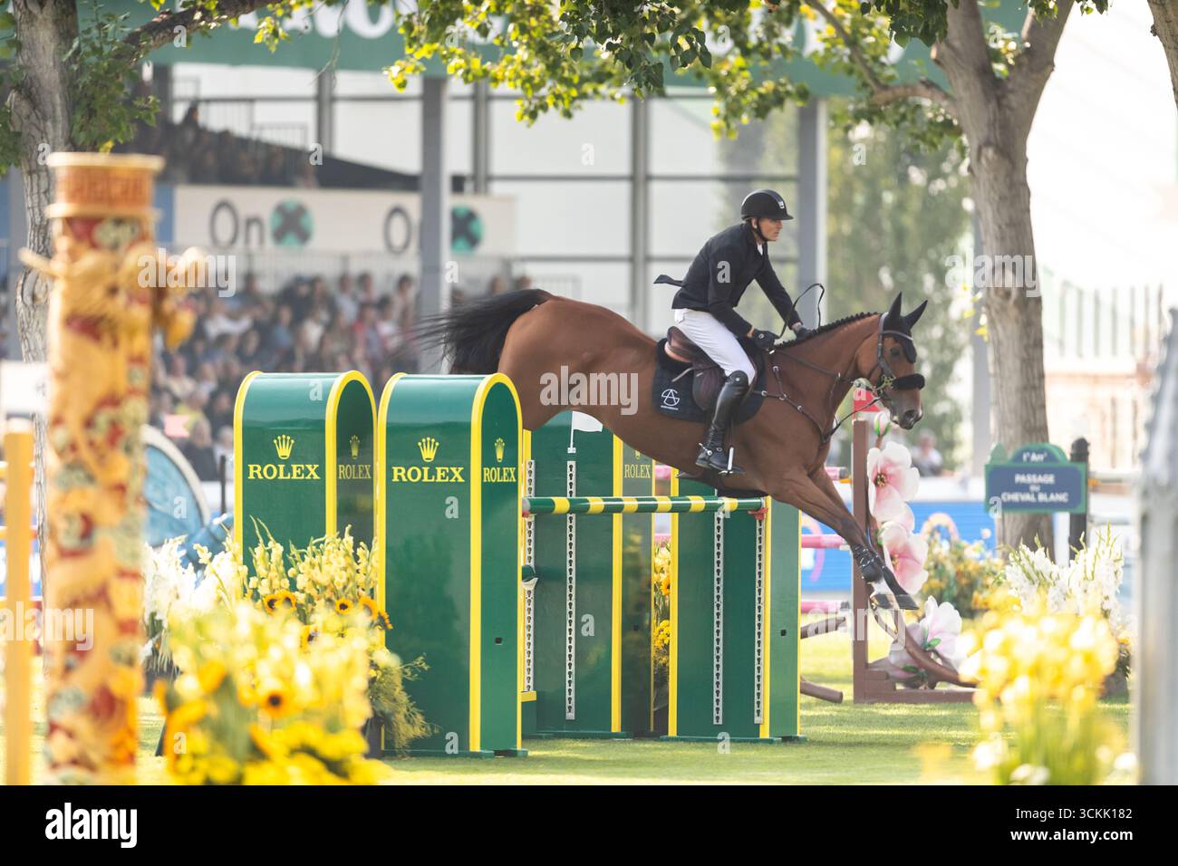 Andreas Schou of Denmark, riding Billy Matador, competes in the 1.50m ...