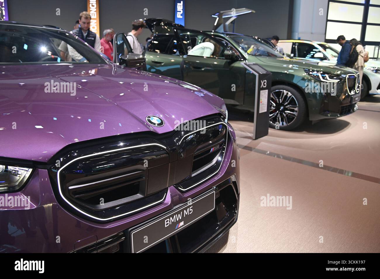 Munich, Deutschland. 12th Sep, 2025. BMW booth with the M5 model. Car ...