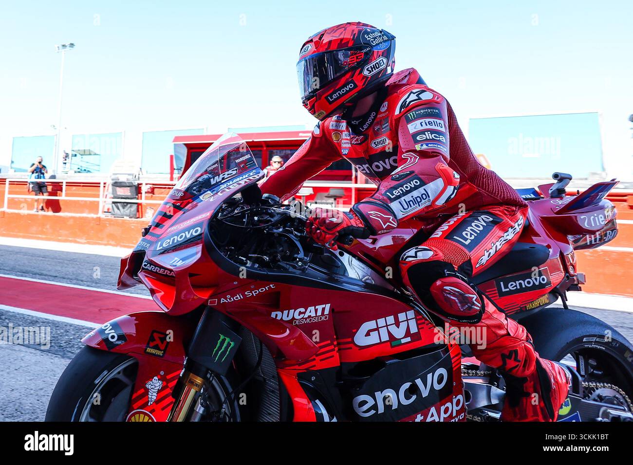 Francesco Pecco Bagnaia of Italy and Ducati Lenovo Team seen during ...