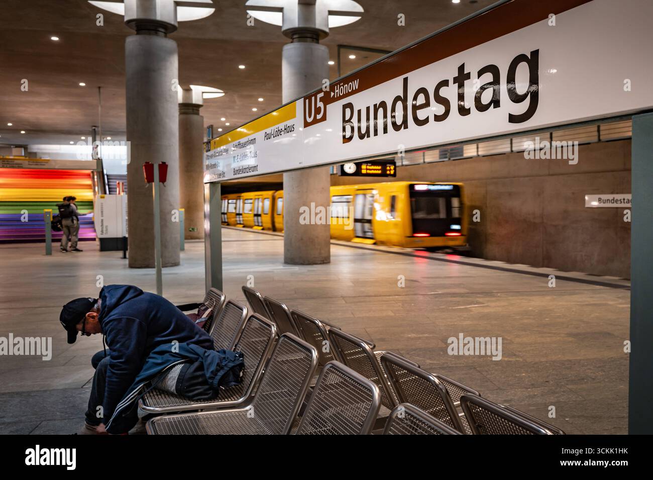 Berlin Mitte, BVG Station Bahnhof Bundestag auf der Linie U5 - 12.09. ...
