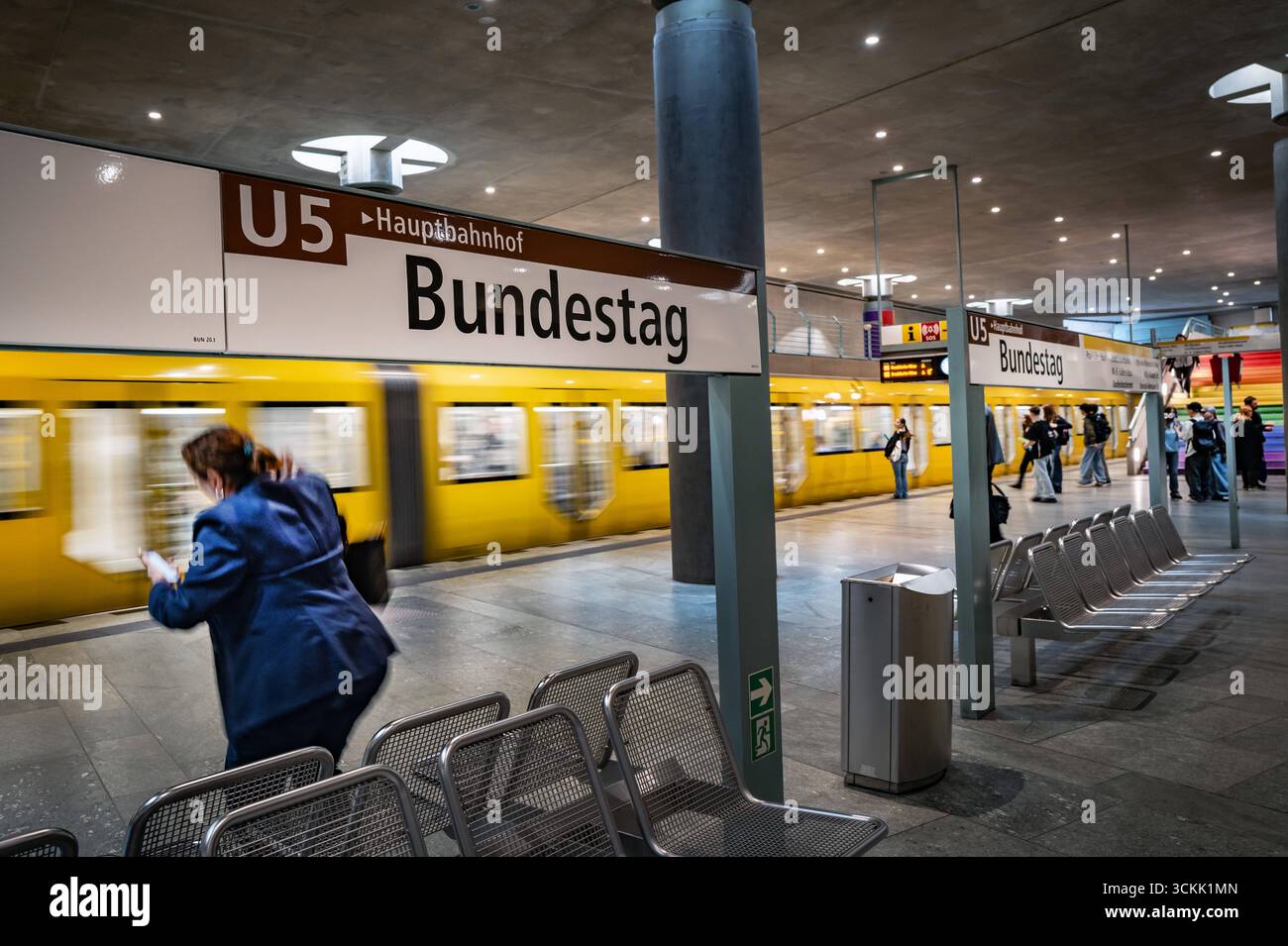 Berlin Mitte, BVG Station Bahnhof Bundestag auf der Linie U5 - 12.09. ...