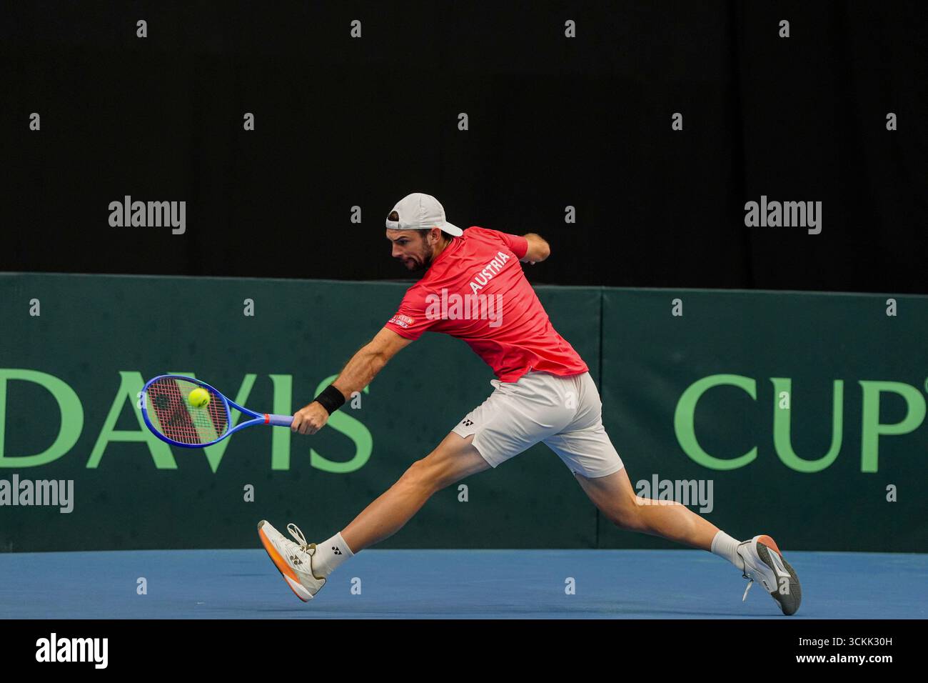 Austria's Jurij Rodionov returns a shot against Hungary's Fabian ...