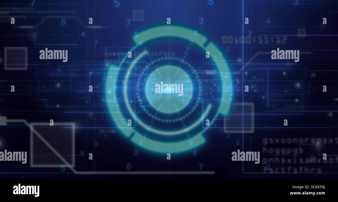 Glowing hud graphic displaying hi-res stock photography and images - Alamy