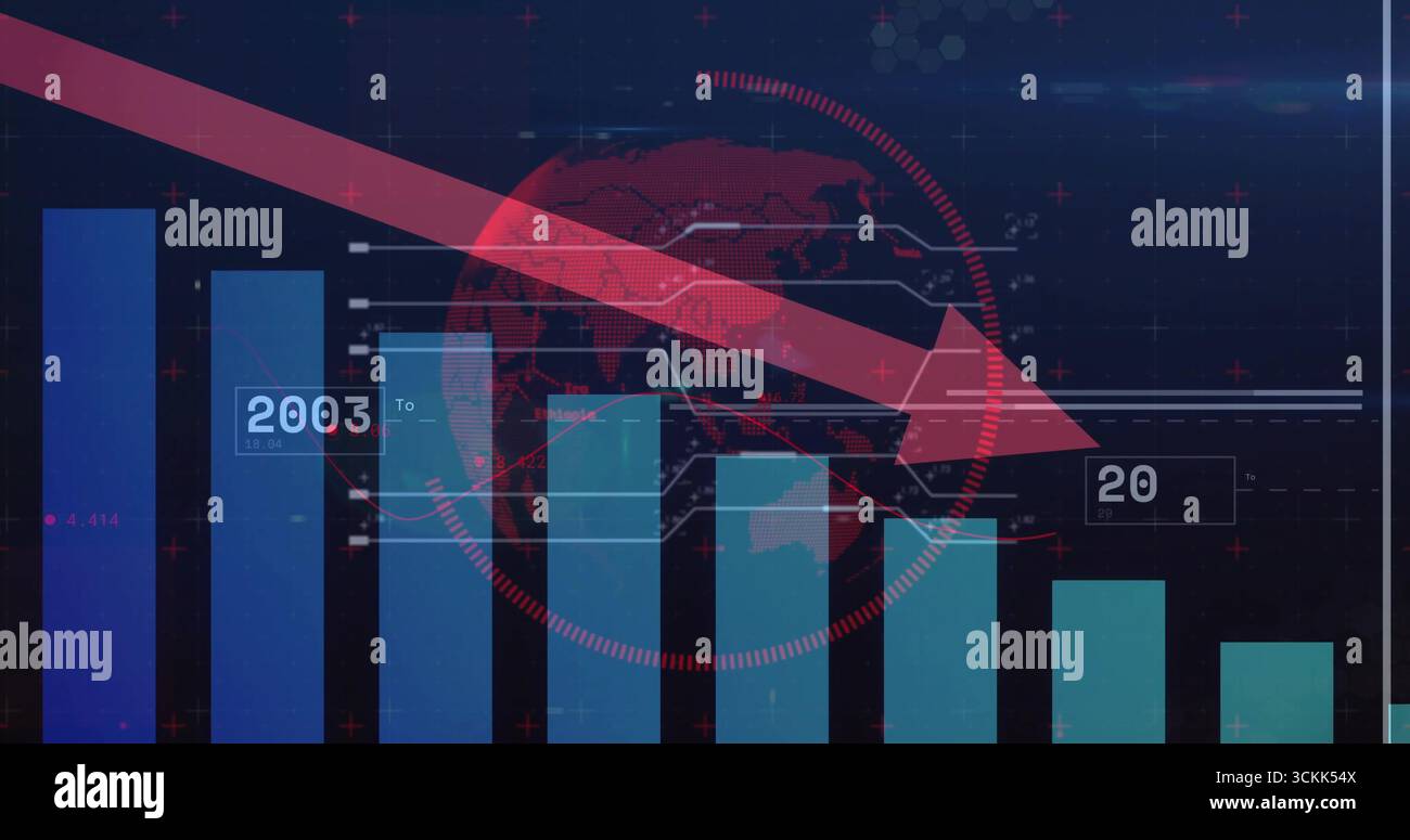 Displaying red diagonal arrow hi-res stock photography and images - Alamy